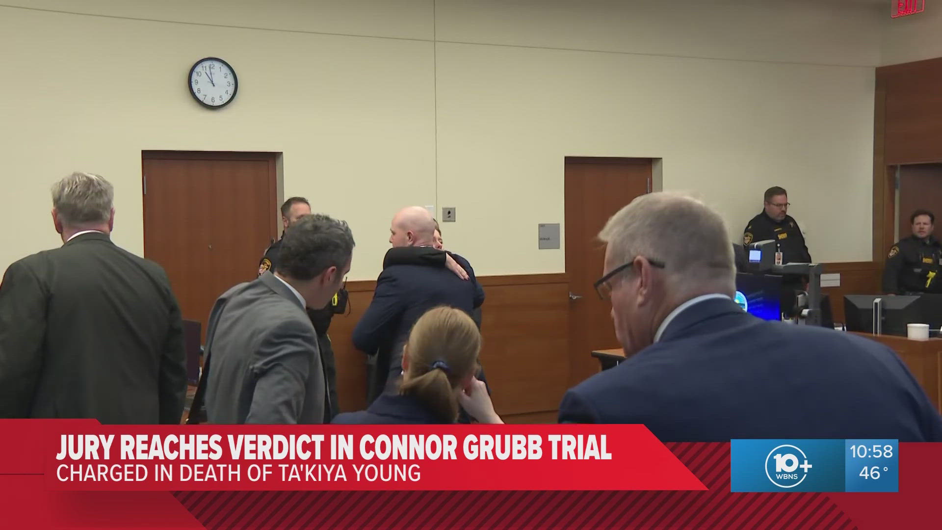 Emotional reaction after jury returns 6 not guilty verdicts in Connor ...