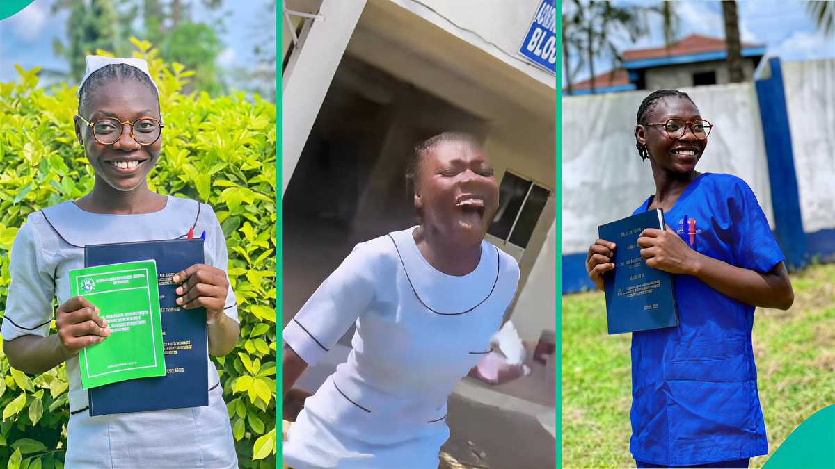 Lady Dramatically Reacts As She Celebrates Becoming Registered Nurse ...