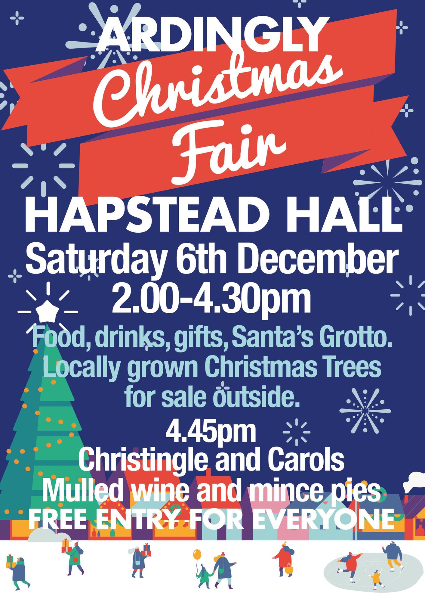Ardingly Christmas Fair is on Saturday 6th December, from 2.00pm to 4.30pm