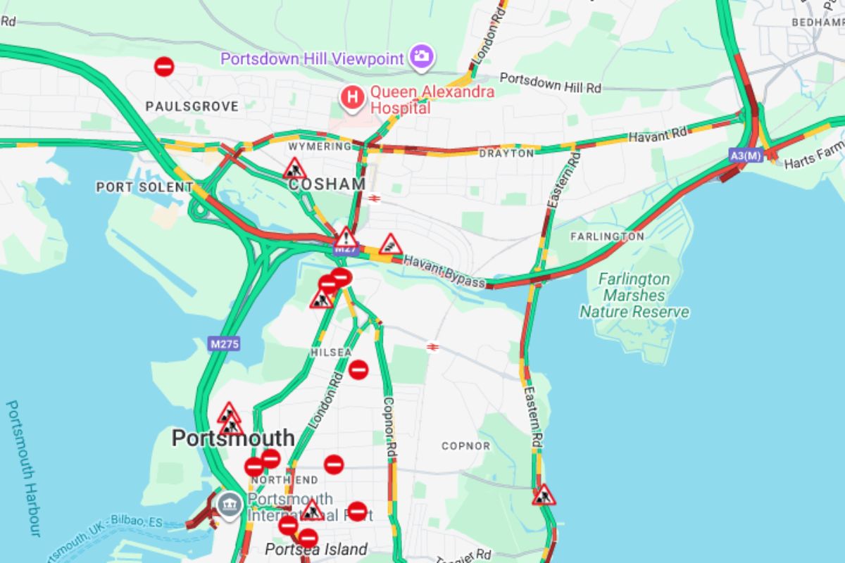 Portsmouth traffic: Crash on the A27 exit ramp to Portsbridge ...