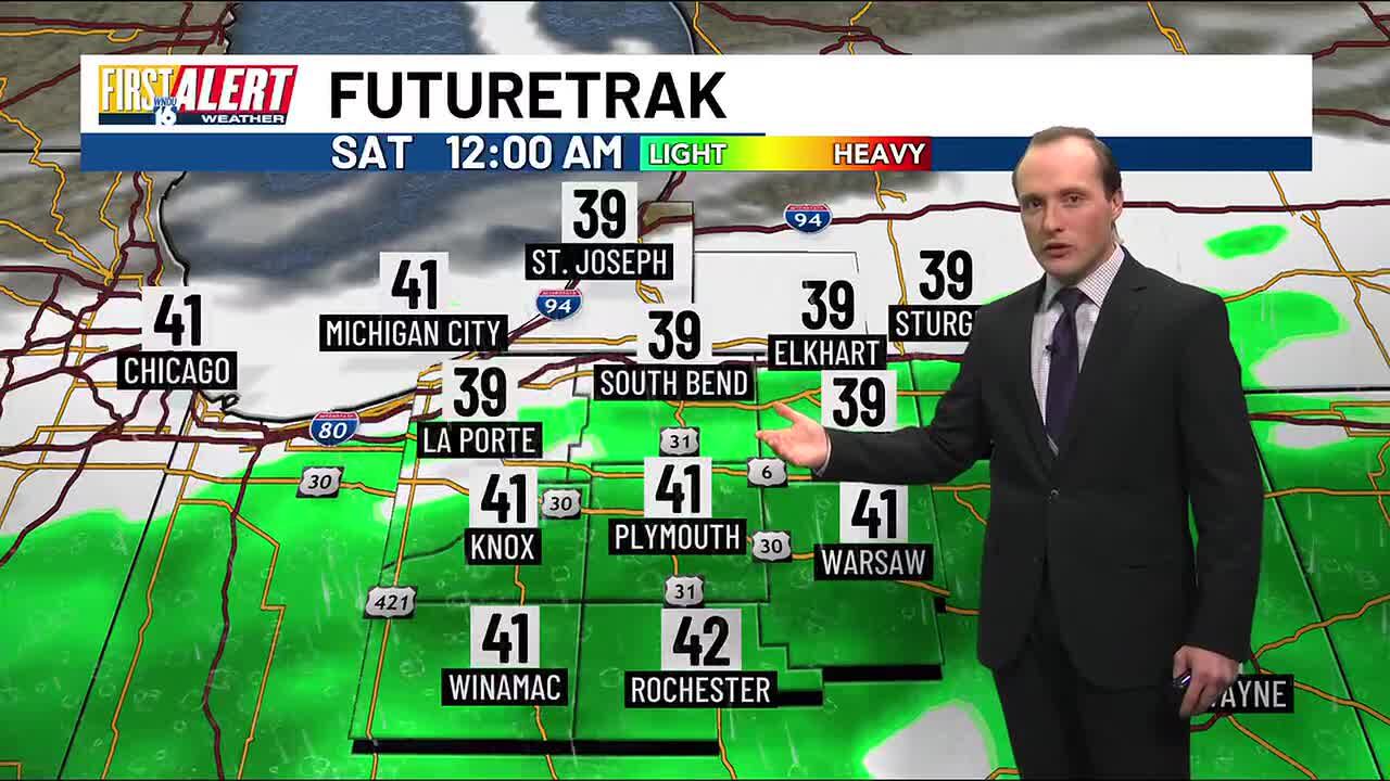 First Alert Forecast: Rain at times Friday evening; Sunshine Saturday