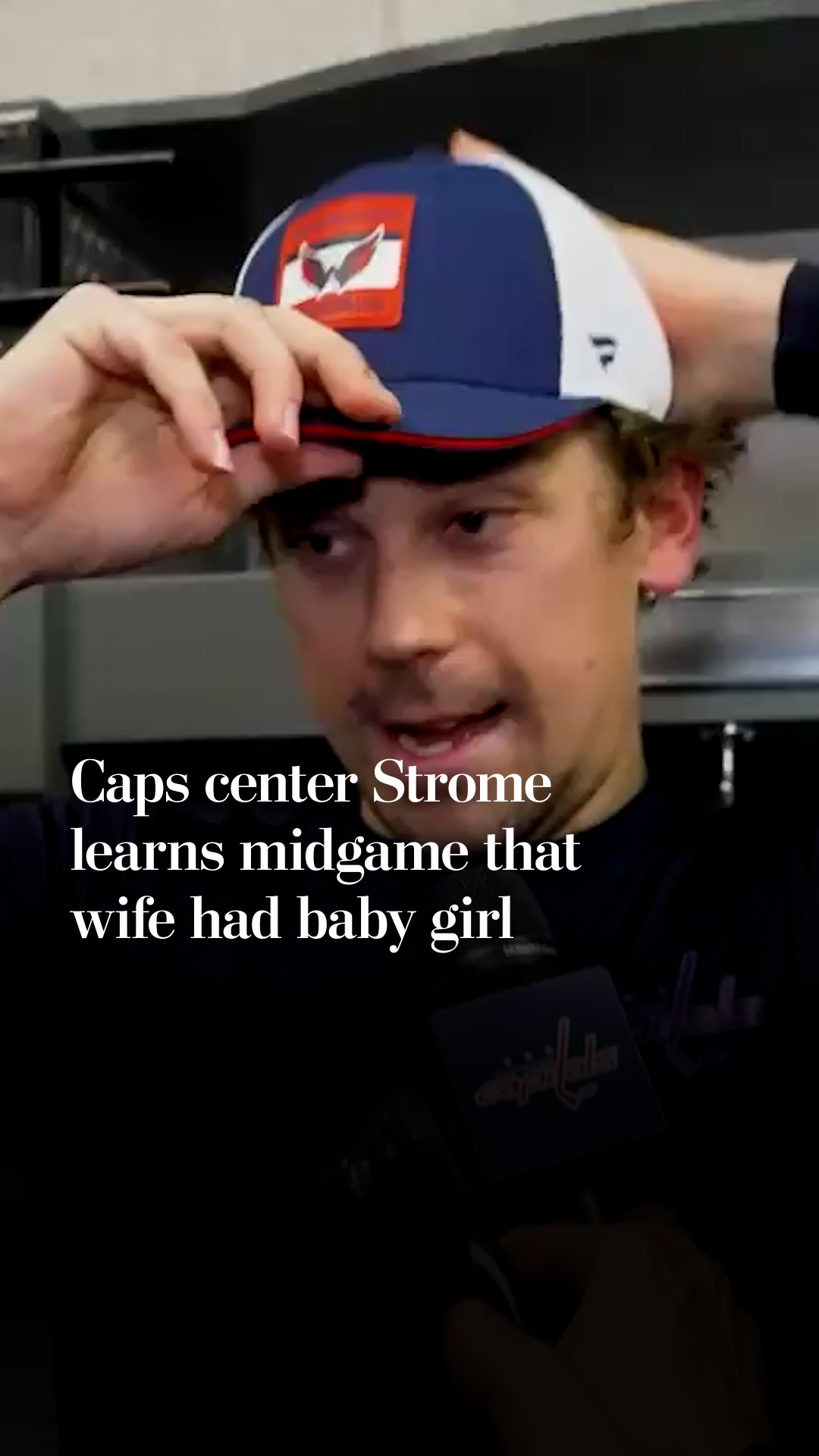 Caps center Strome learns midgame that wife had baby girl