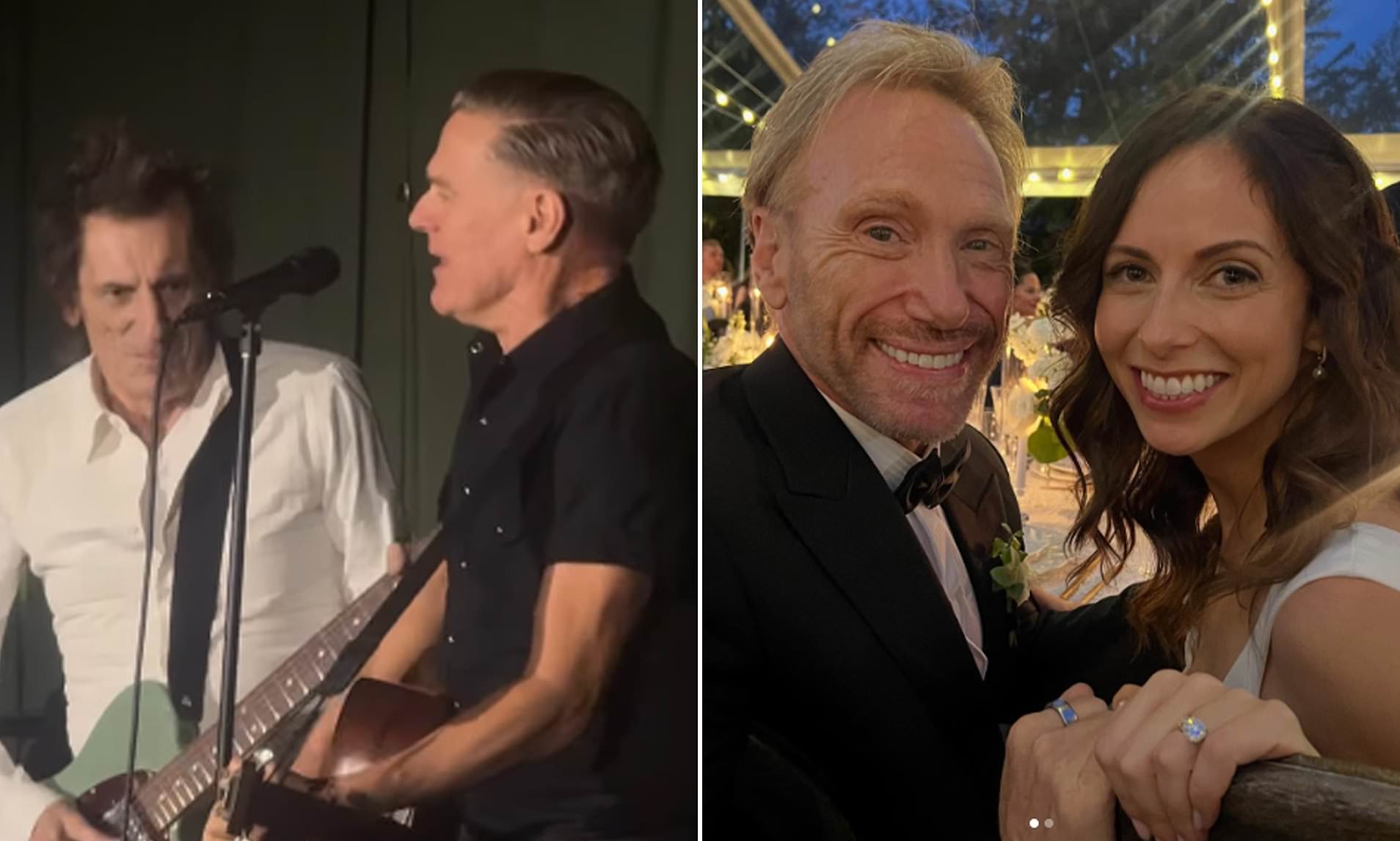 Ronnie Wood, 78, and Bryan Adams, 66, stun guests at Texas wedding with ...