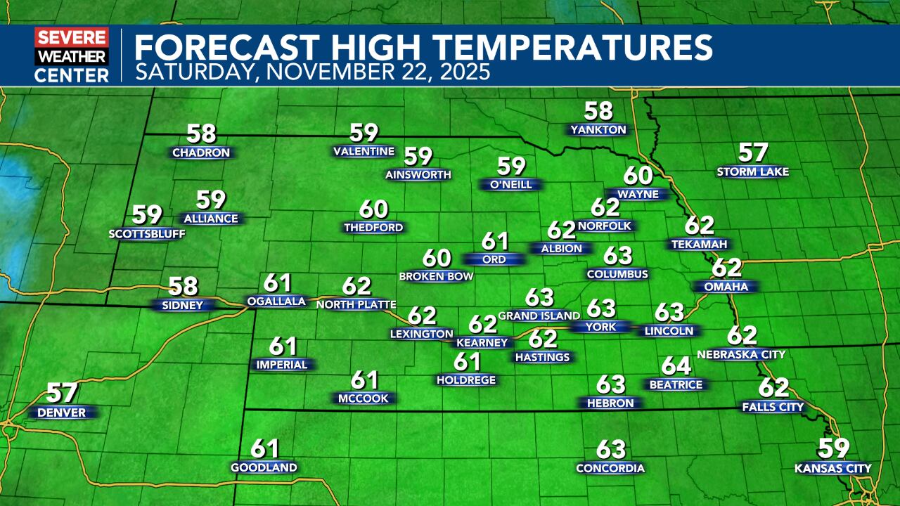 Mostly sunny, mild weather into the weekend