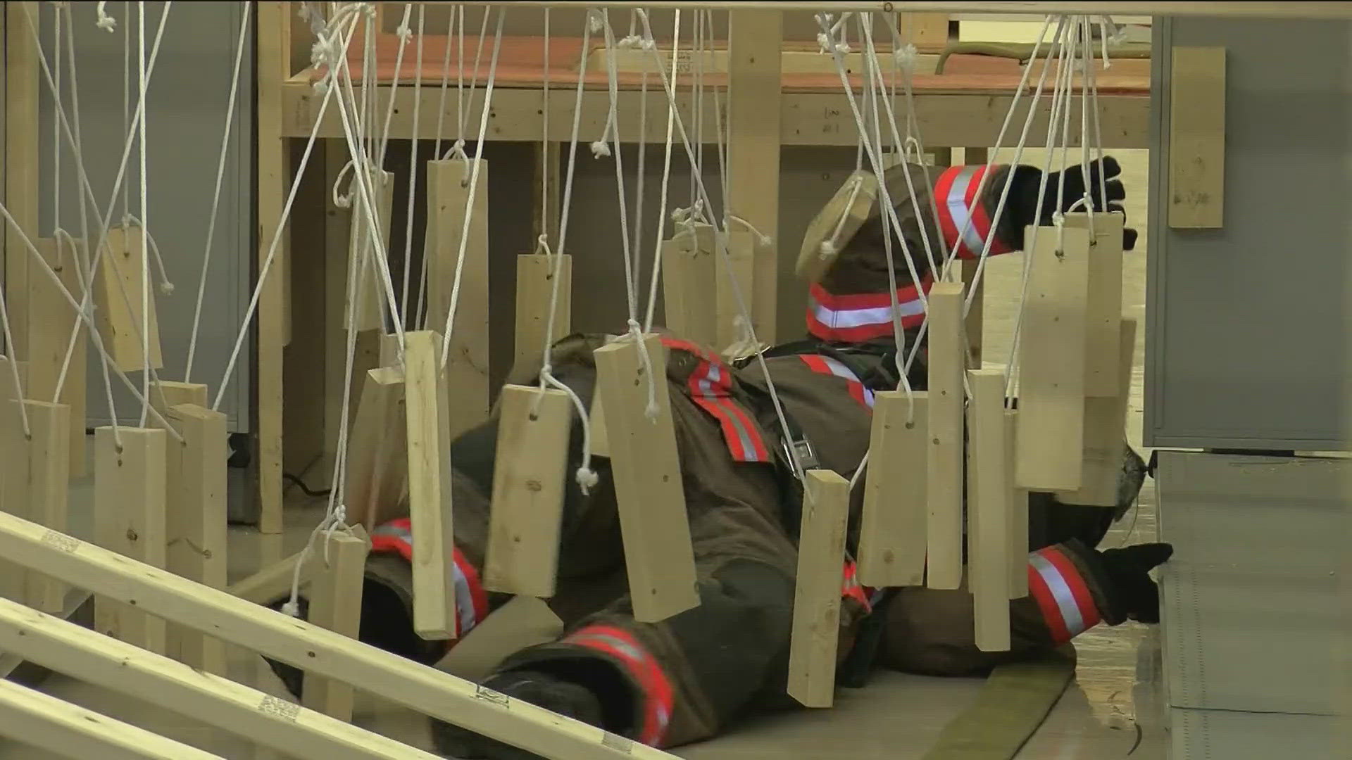 Rossford Fire Department using old Rite Aid as training course