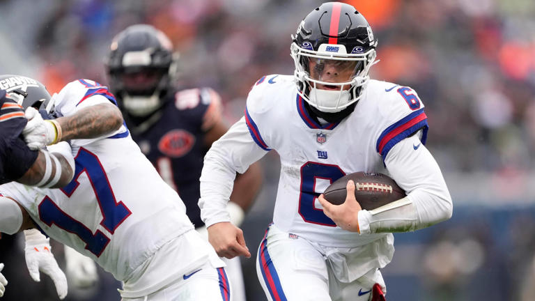 Jaxson Dart still in concussion protocol, out for Giants vs. Lions as Jameis Winston prepares ...