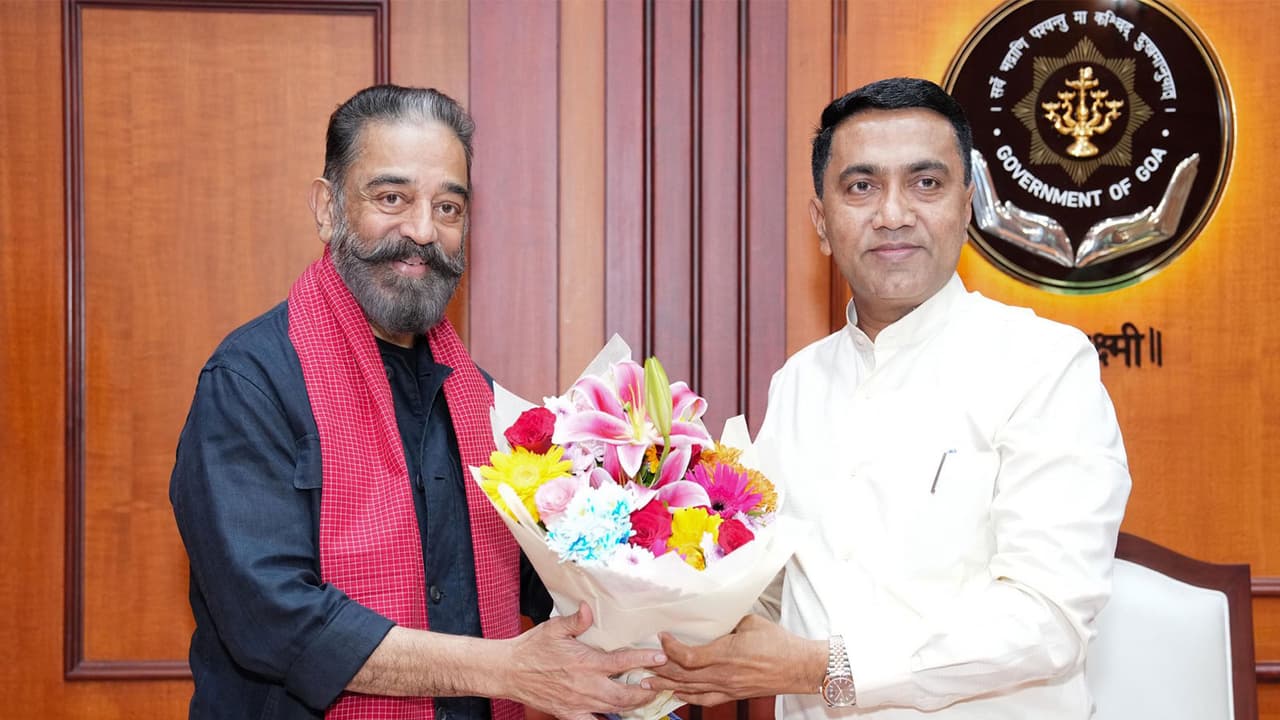 Kamal Haasan meets Goa CM Pramod Sawant, discusses state's progress