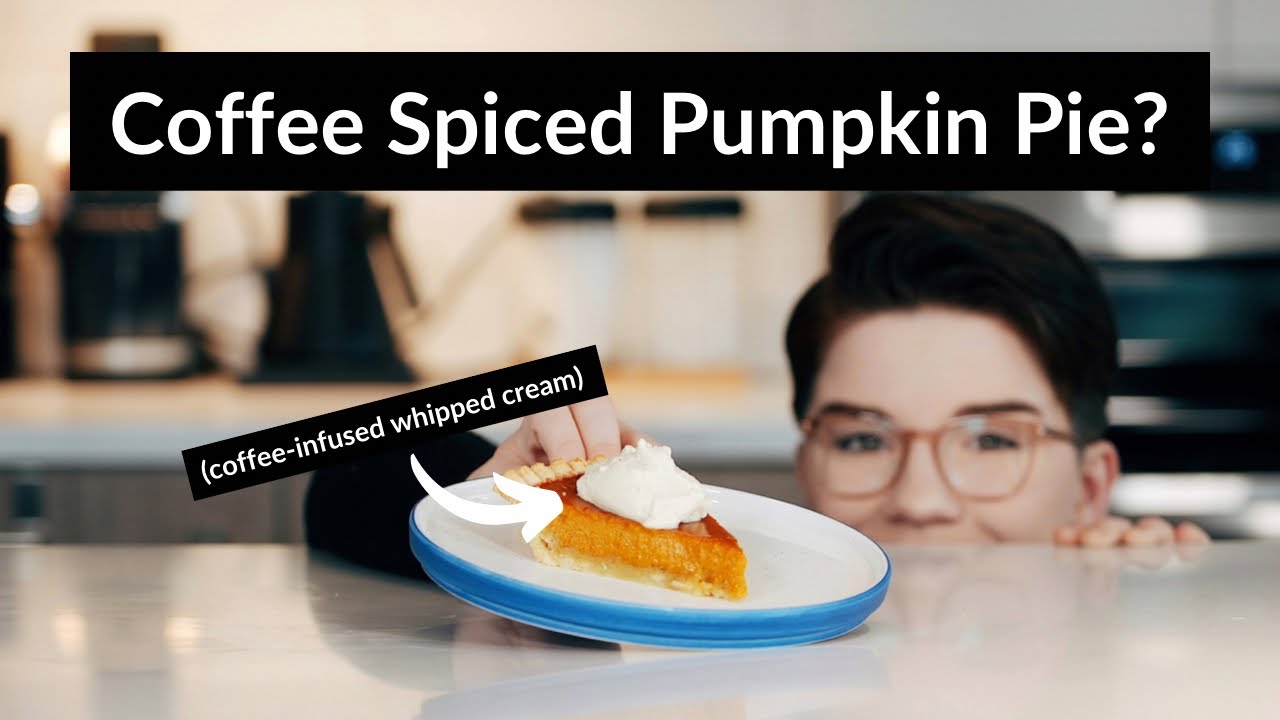 Coffee-spiced pumpkin pie & whipped cream: The ultimate fall dessert!