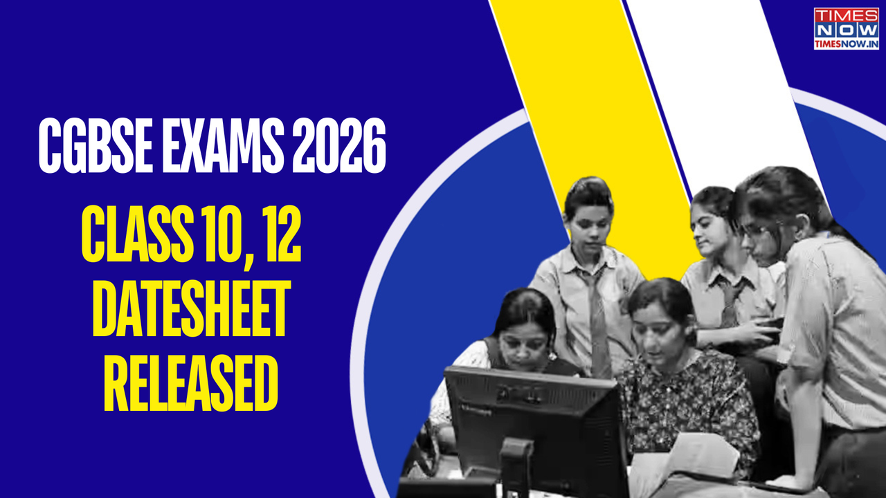 CGBSE Date Sheet 2026: Chhattisgarh Board 10th, 12th Exam Schedule Out