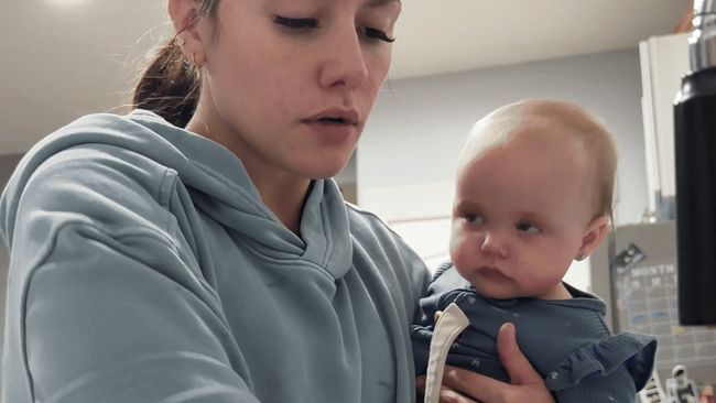 Baby Mesmerized by Mom Doing Everyday Task