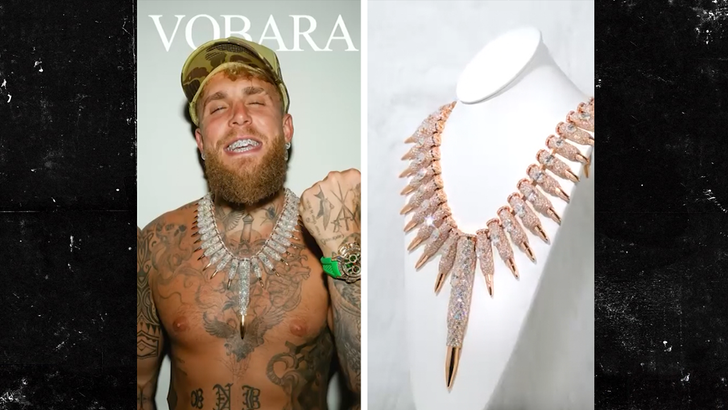 Jake Paul gets 364-carat diamond ammo chain ahead of Anthony Joshua fight