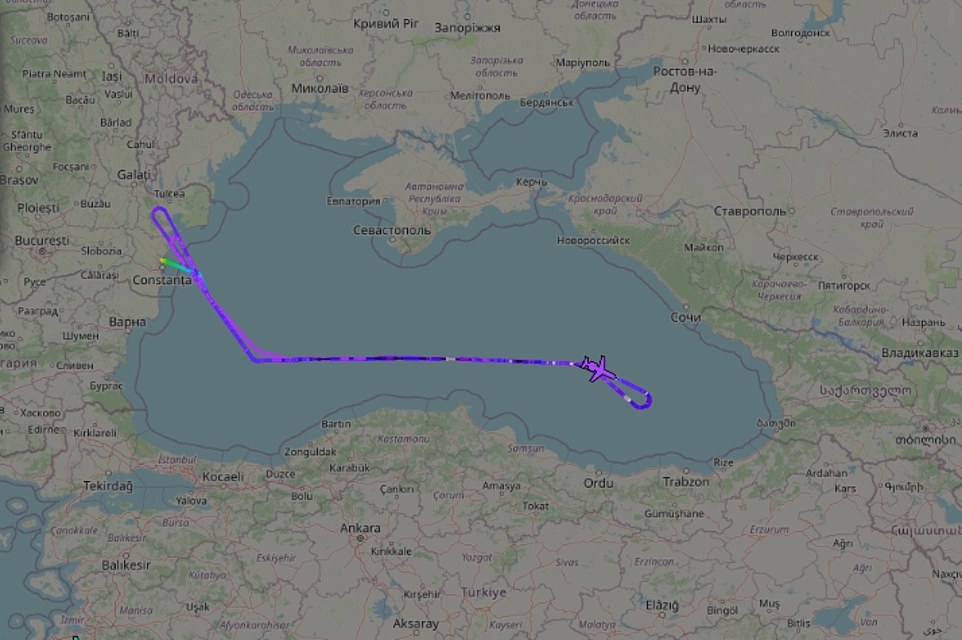 US spy jet circles over Black Sea