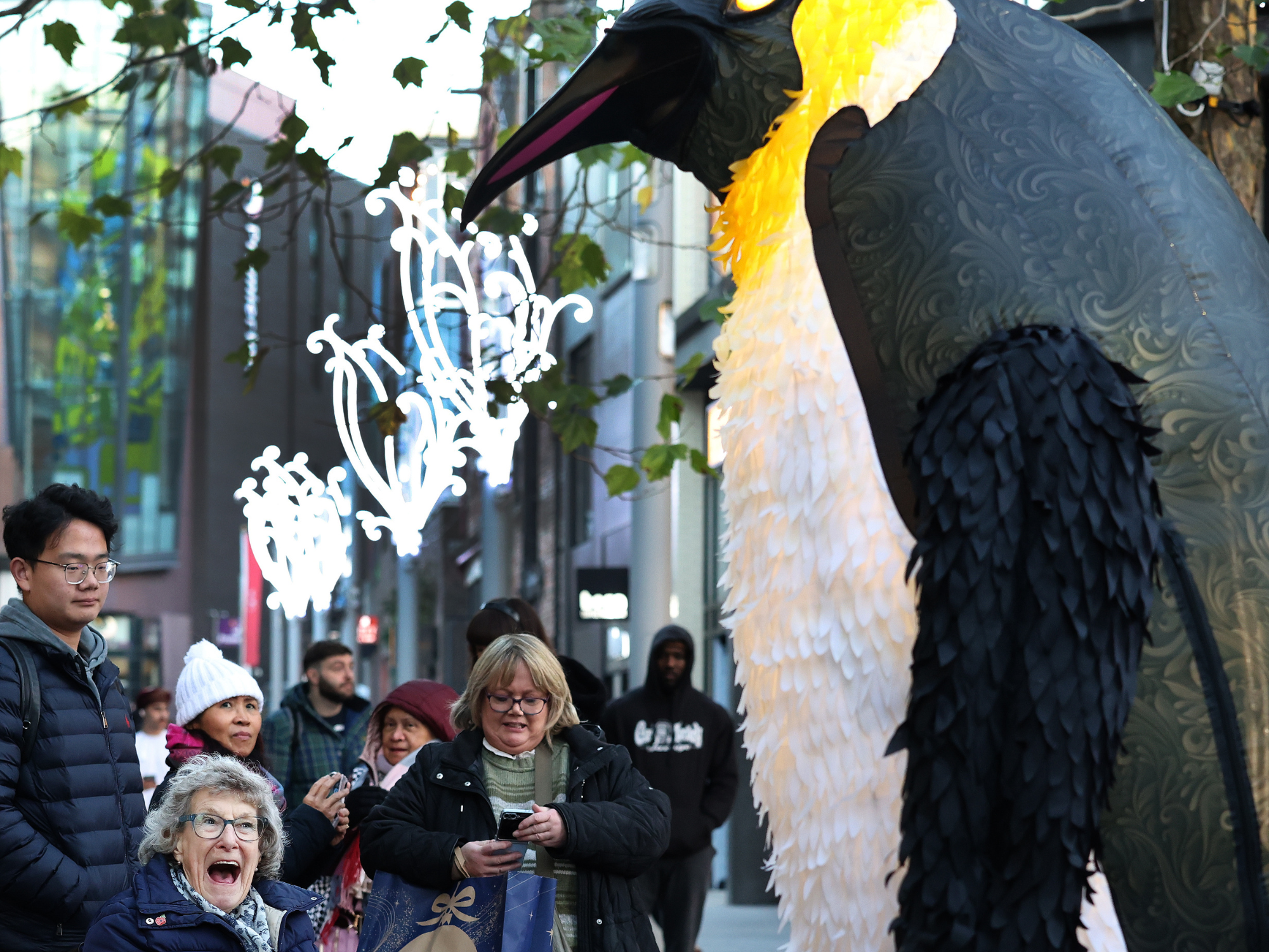 Magical pictures as giant sparkling penguins take over Liverpool city ...