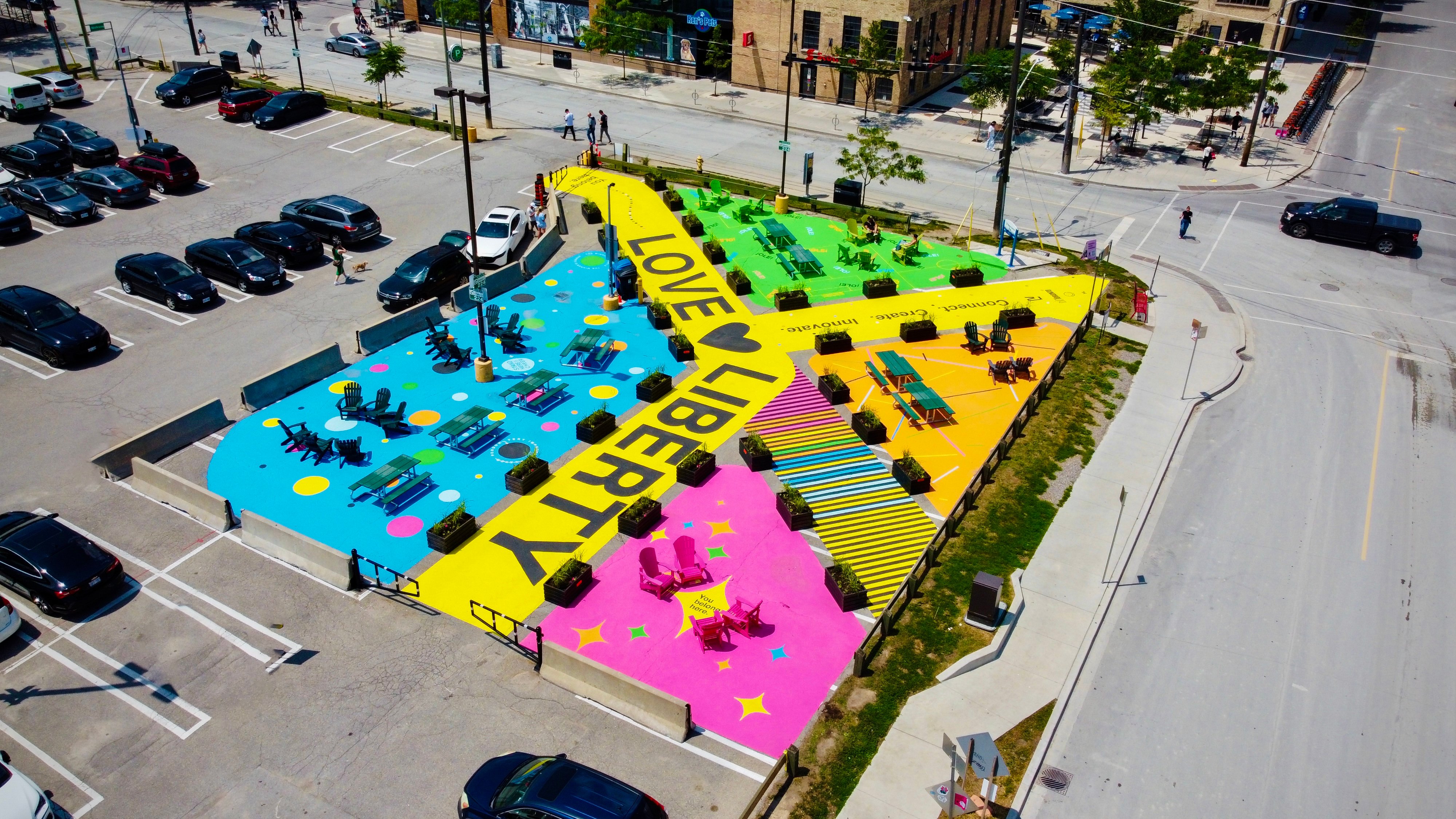 This jumbo parking lot in Liberty Village will soon be a park