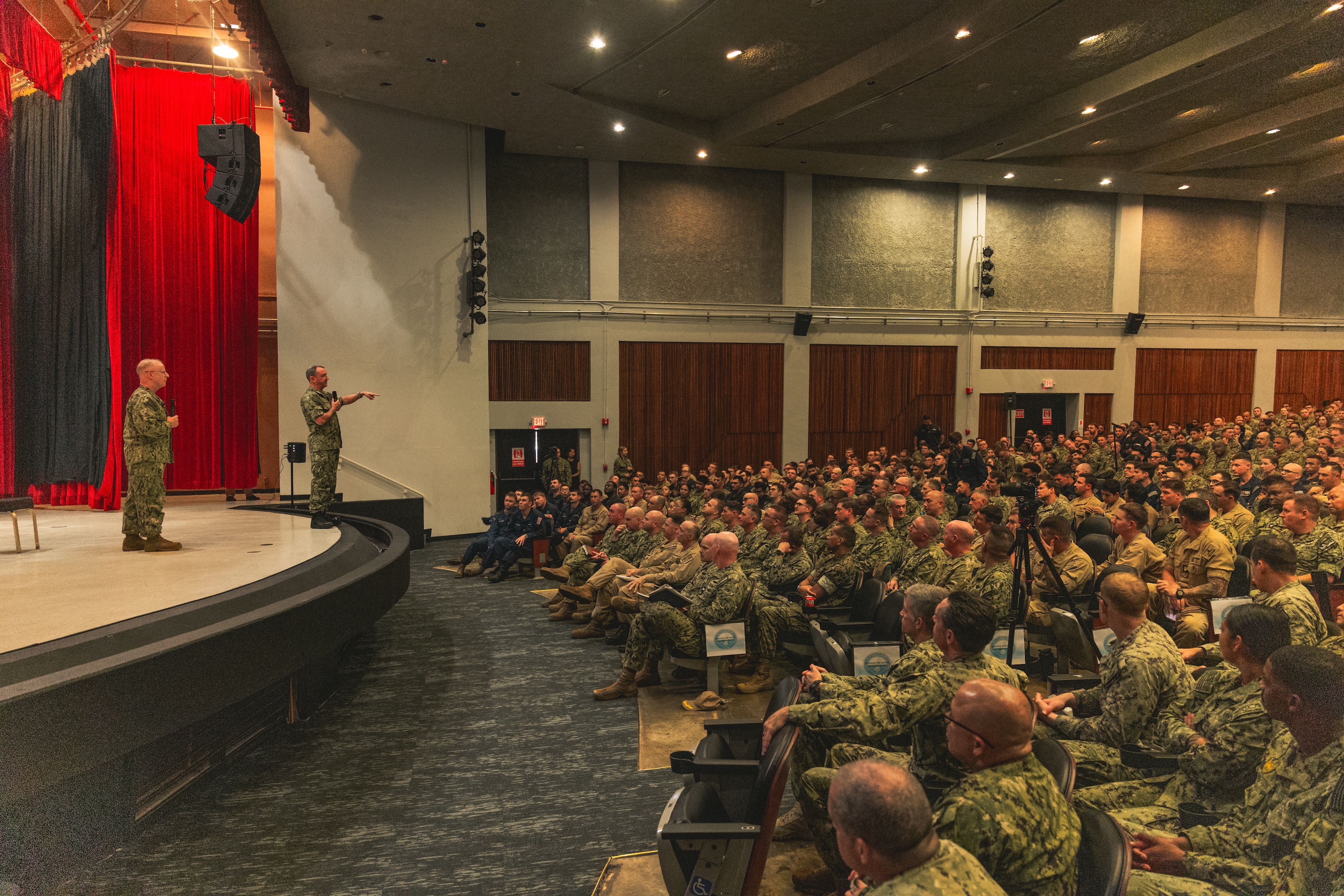 Navy's top officer and enlisted sailor visit troops in Guam