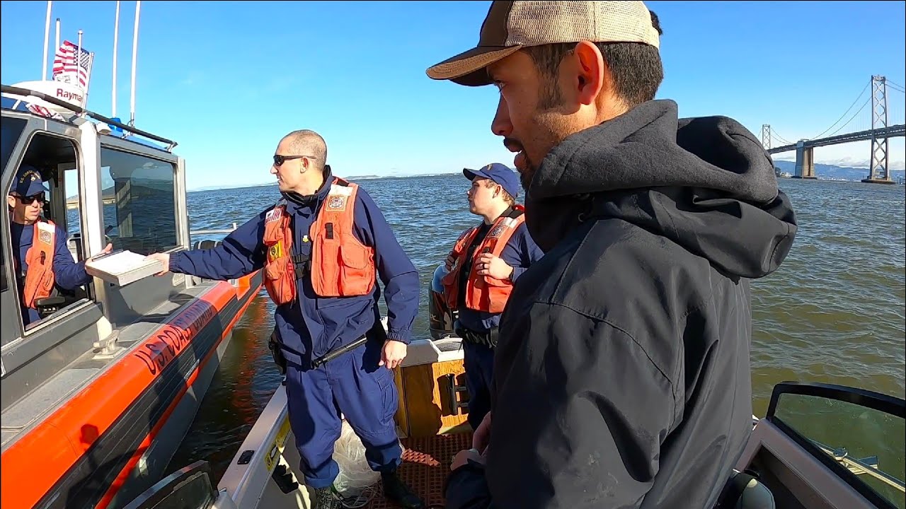 Attempting to catch herring... US Coast Guard shows up!