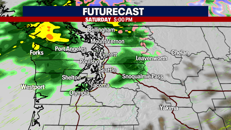 Seattle weather: Cloudy Saturday with showers mainly north