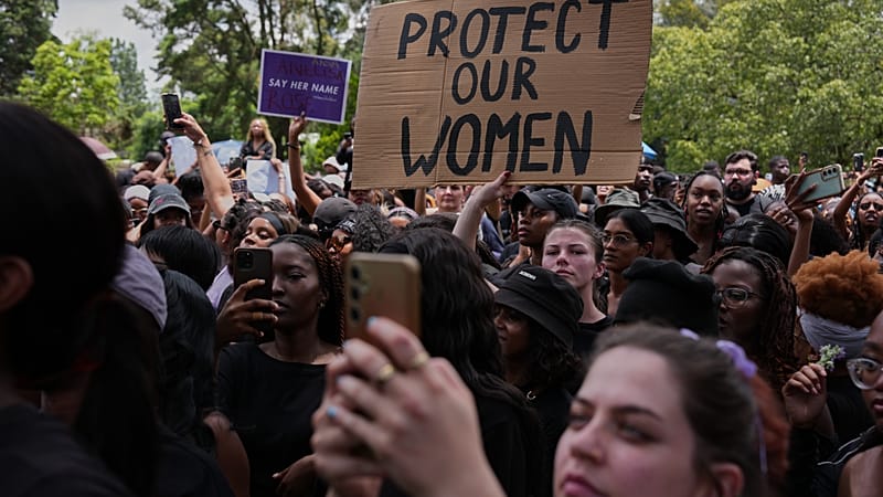 South African women protest gender-based violence ahead of G20 summit