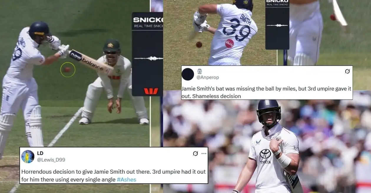 Netizens slam 3rd umpire as Jamie Smith’s dismissal erupts major ...