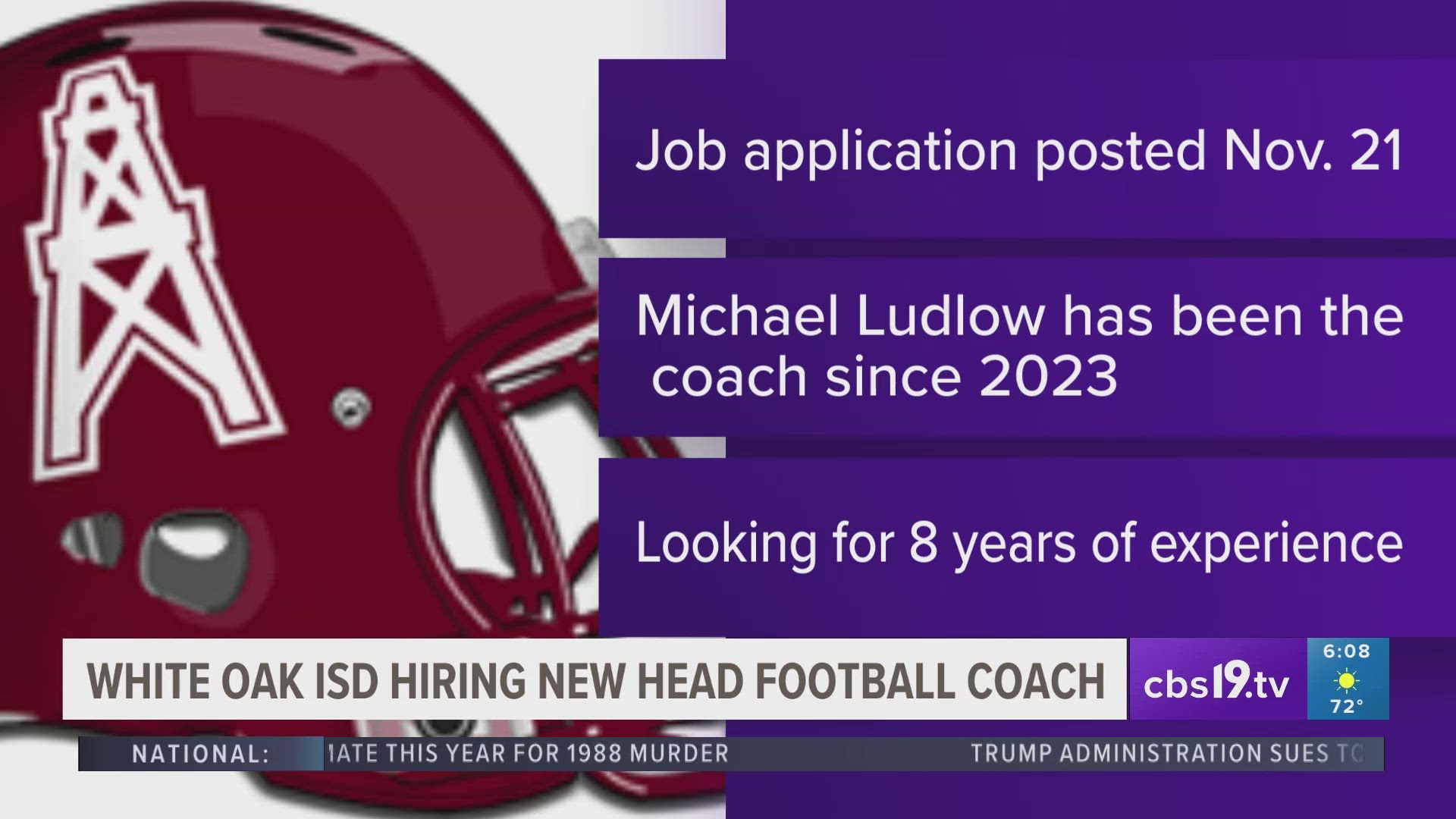 White Oak ISD seeks new head football coach, athletic director