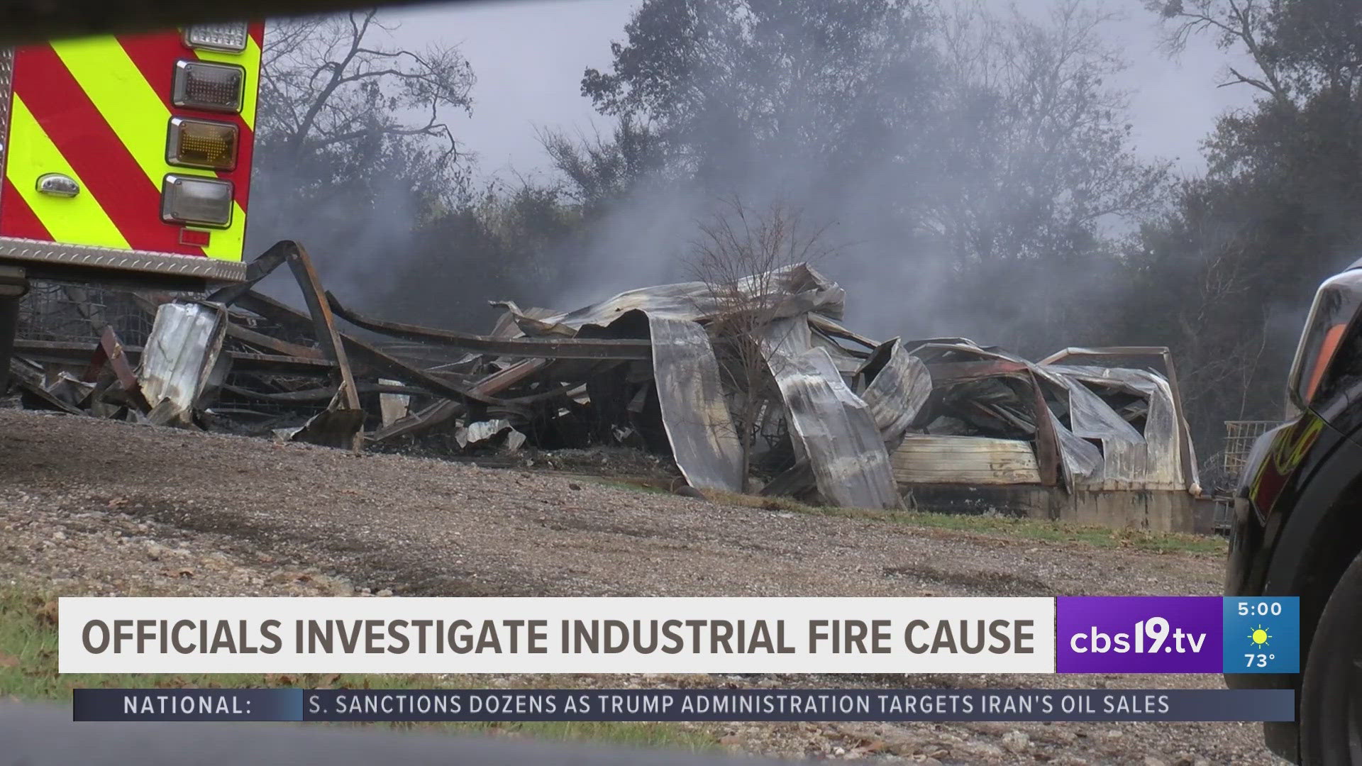 Officials investigate after industrial fire near Tyler airport