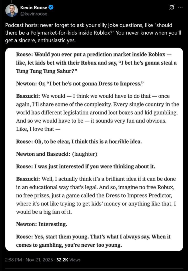 New York Times podcaster says his talk with Roblox CEO David Baszucki ...