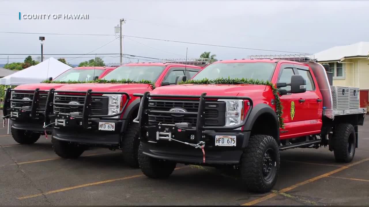 Hawaii Fire Department gets new trucks to fight brush fires