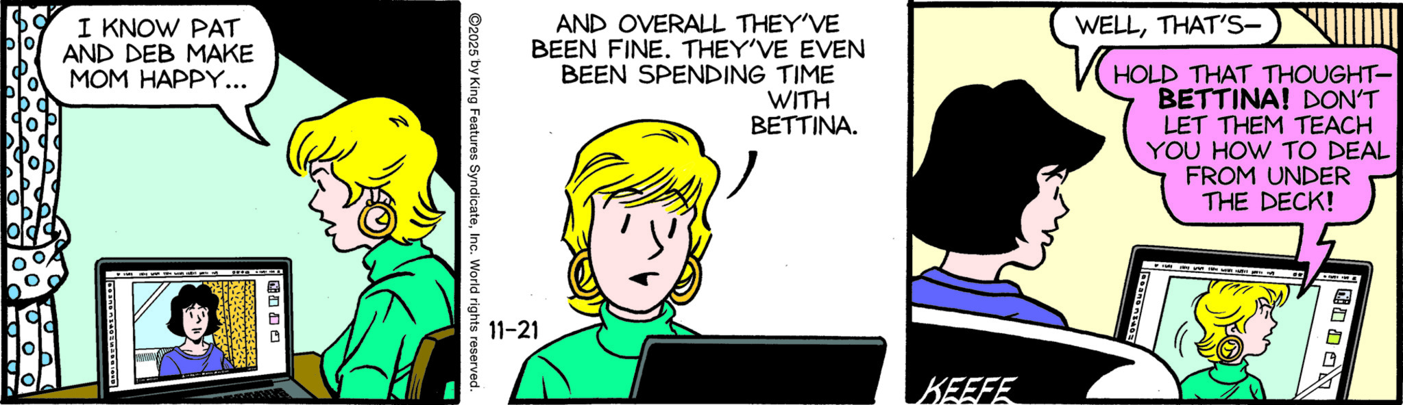 Sally Forth by Francesco Marciuliano; drawn by Jim Keefe