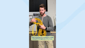 Figure Eight Method for Storing Extension Cords