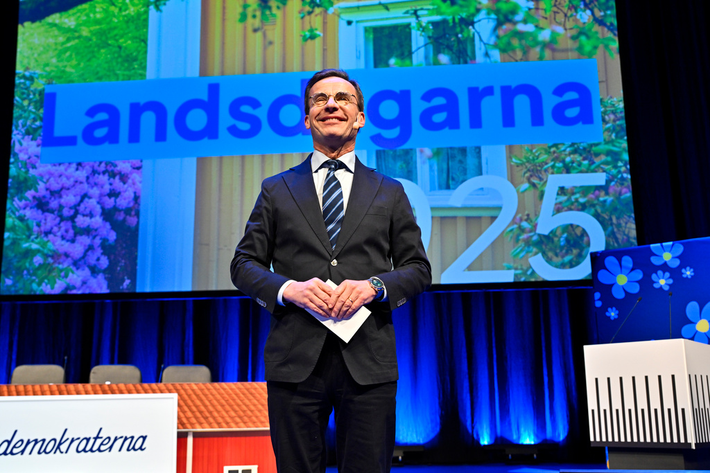 Kristersson på SD:s landsdagar – för första gången