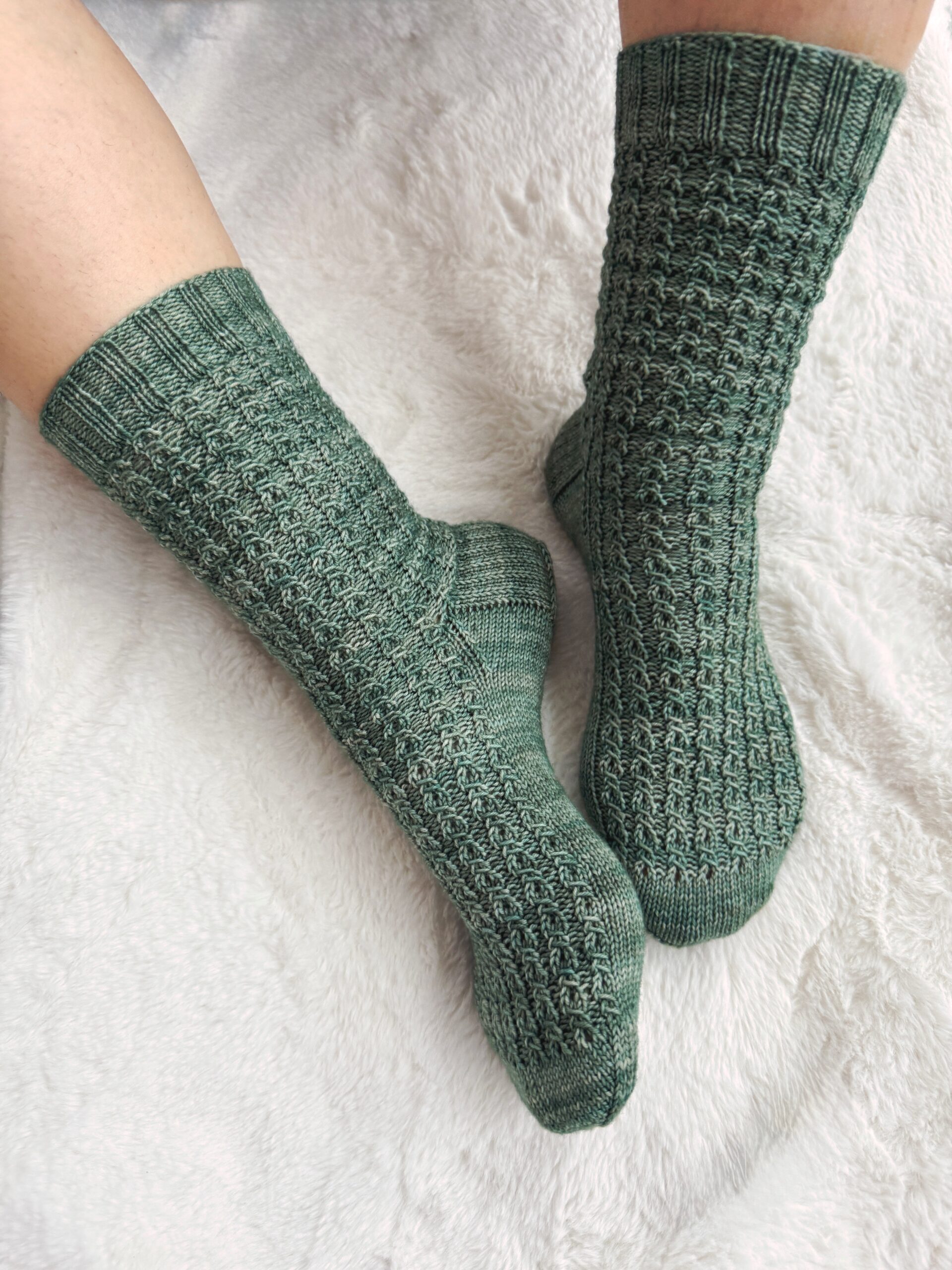Mock Cable Socks