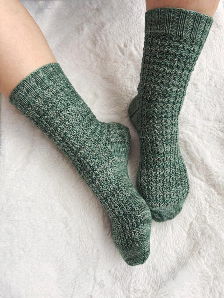 Mock Cable Socks