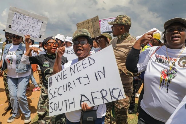 IN PICTURES: Operation Dudula met by strong Police presence at G20 ...