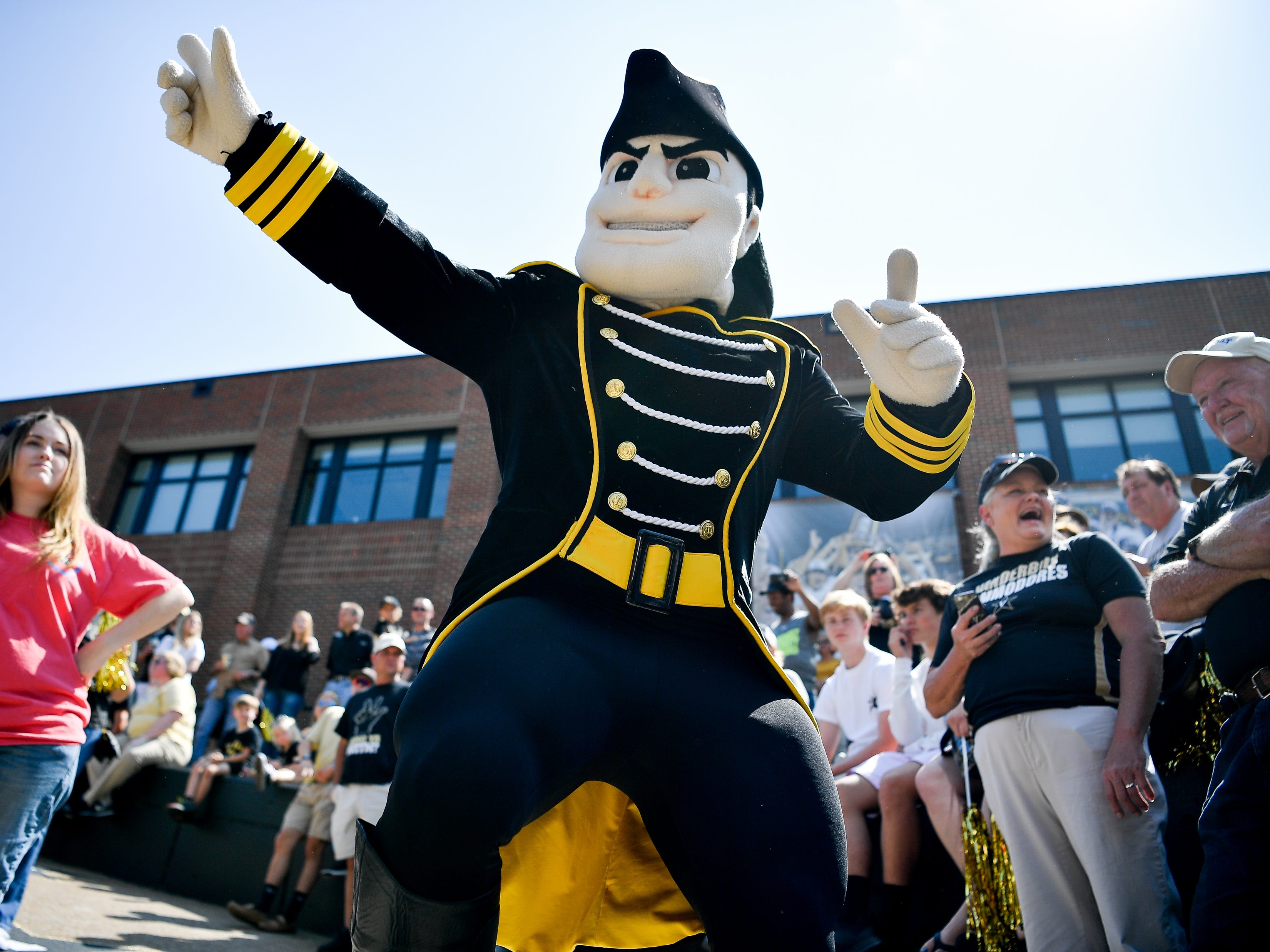 Vanderbilt mascot Mr. Commodore flips ATV on SEC Network pregame show