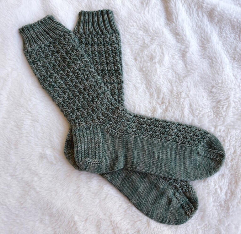 Mock Cable Socks