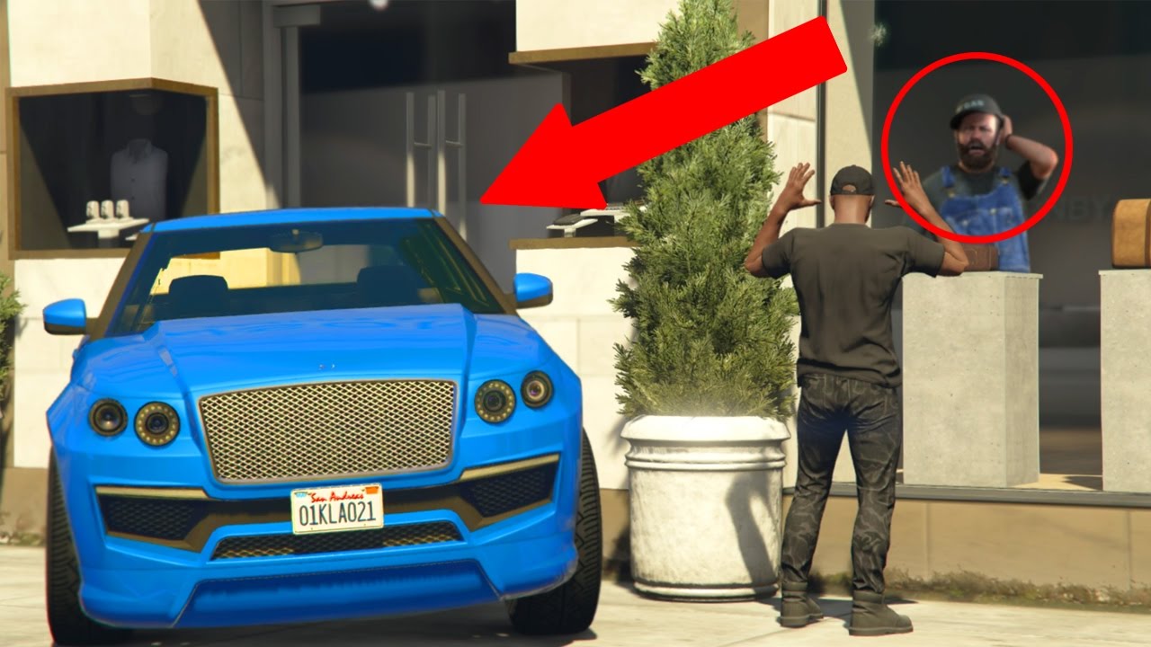 GTA 5 online - Car trap trolling | Trapping people in stores! (GTA V ...