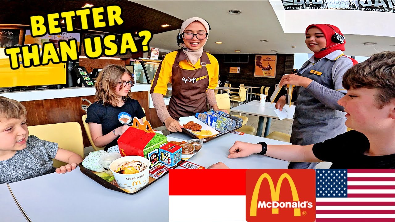 Americans try McDonald's in Jakarta: Exotic dishes & wild differences!🇮🇩🍔