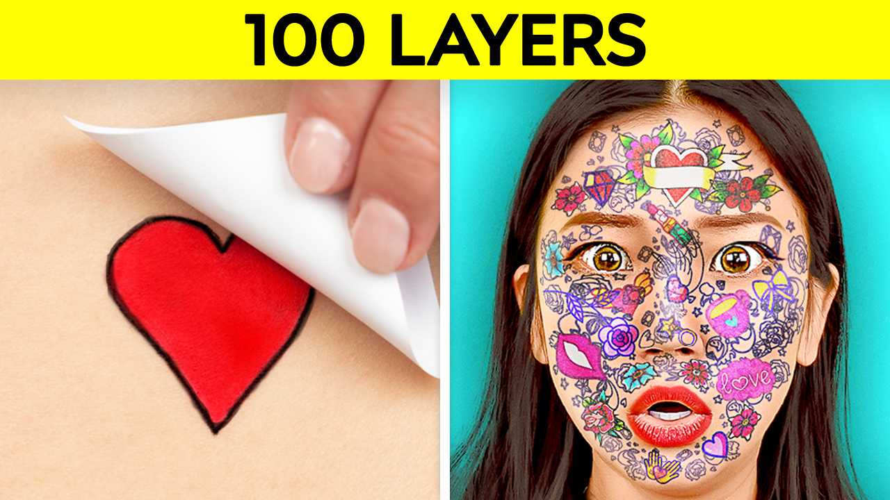 100 Layers of Fun: Makeup, Hairspray, Duct Tape & More!
