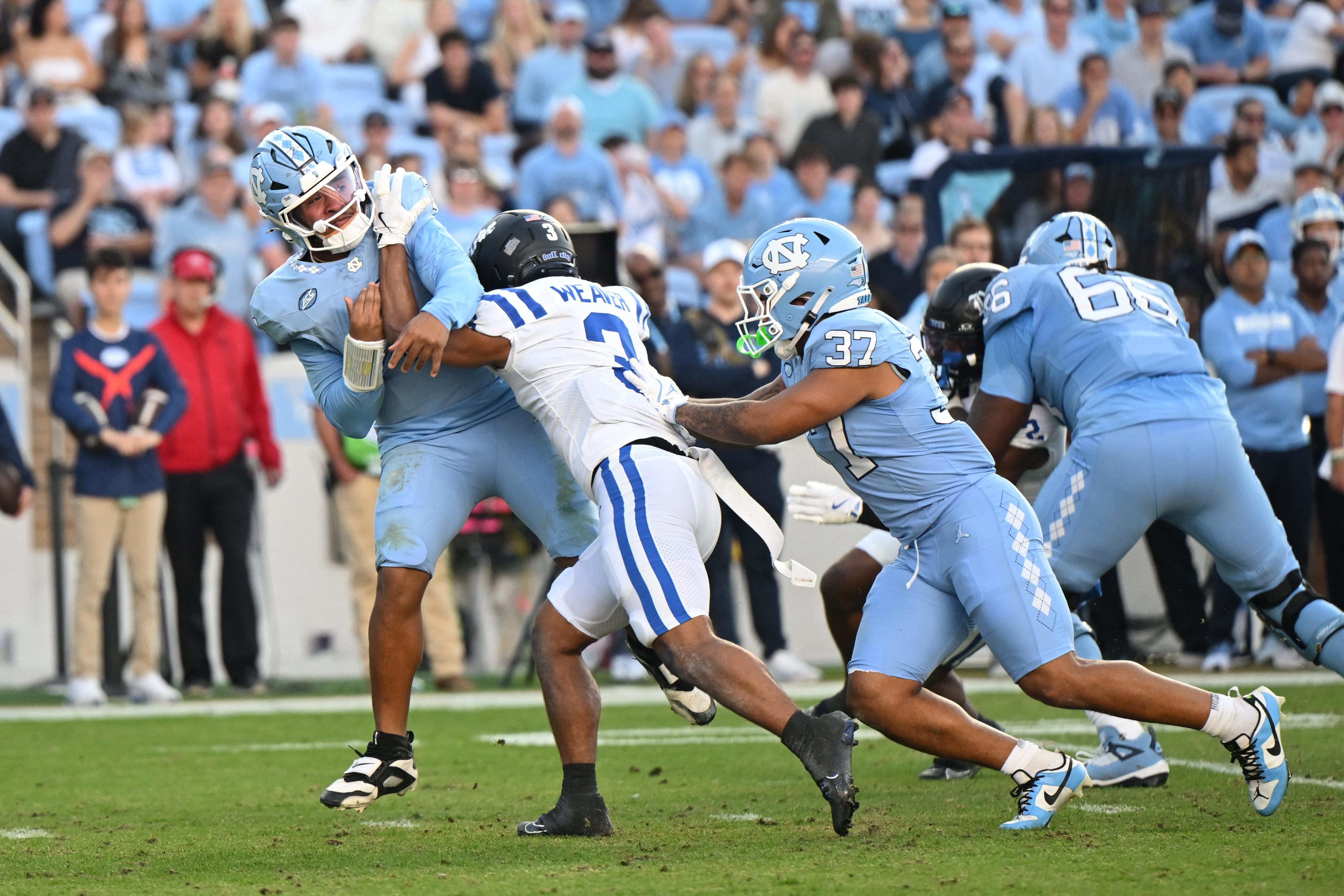 UNC football vs Duke highlights: Blue Devils keep Victory Bell
