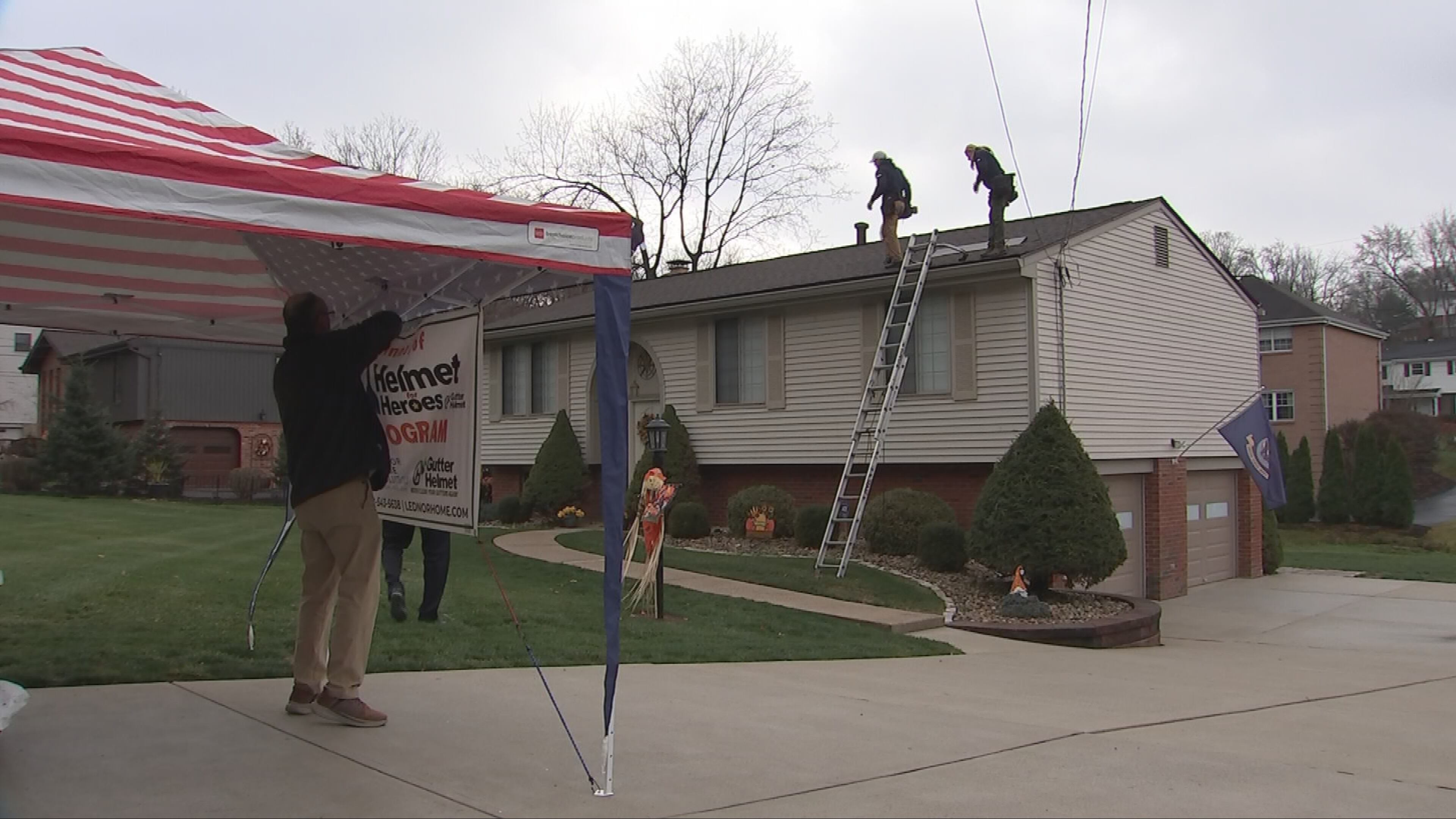 Vietnam veteran in Allison Park gets free gutter protection from local ...
