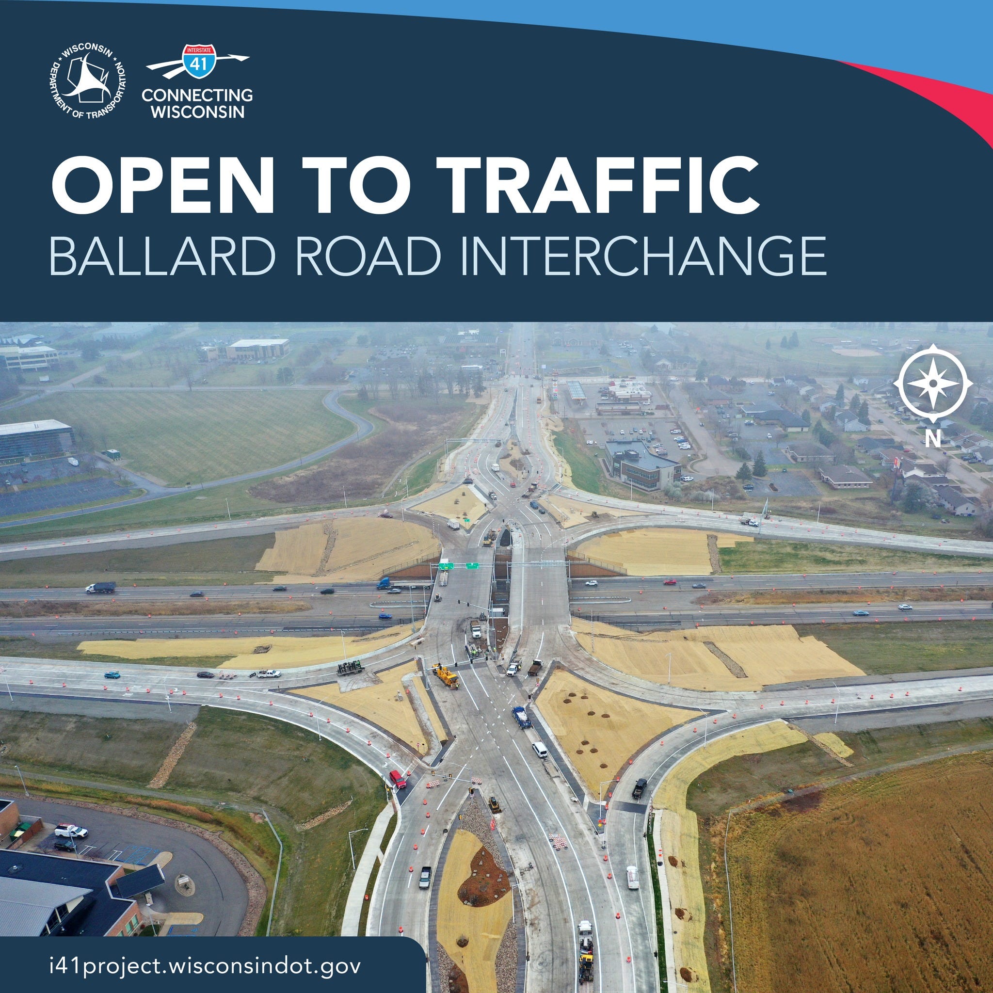 Ballard Road overpass over Interstate 41 is now open. Here's what to know