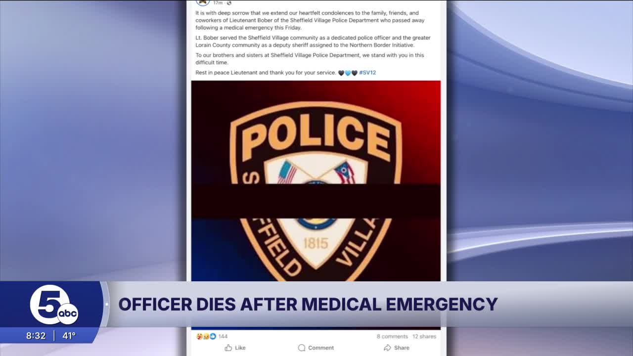 Sheffield Village Police Officer dies after medical emergency