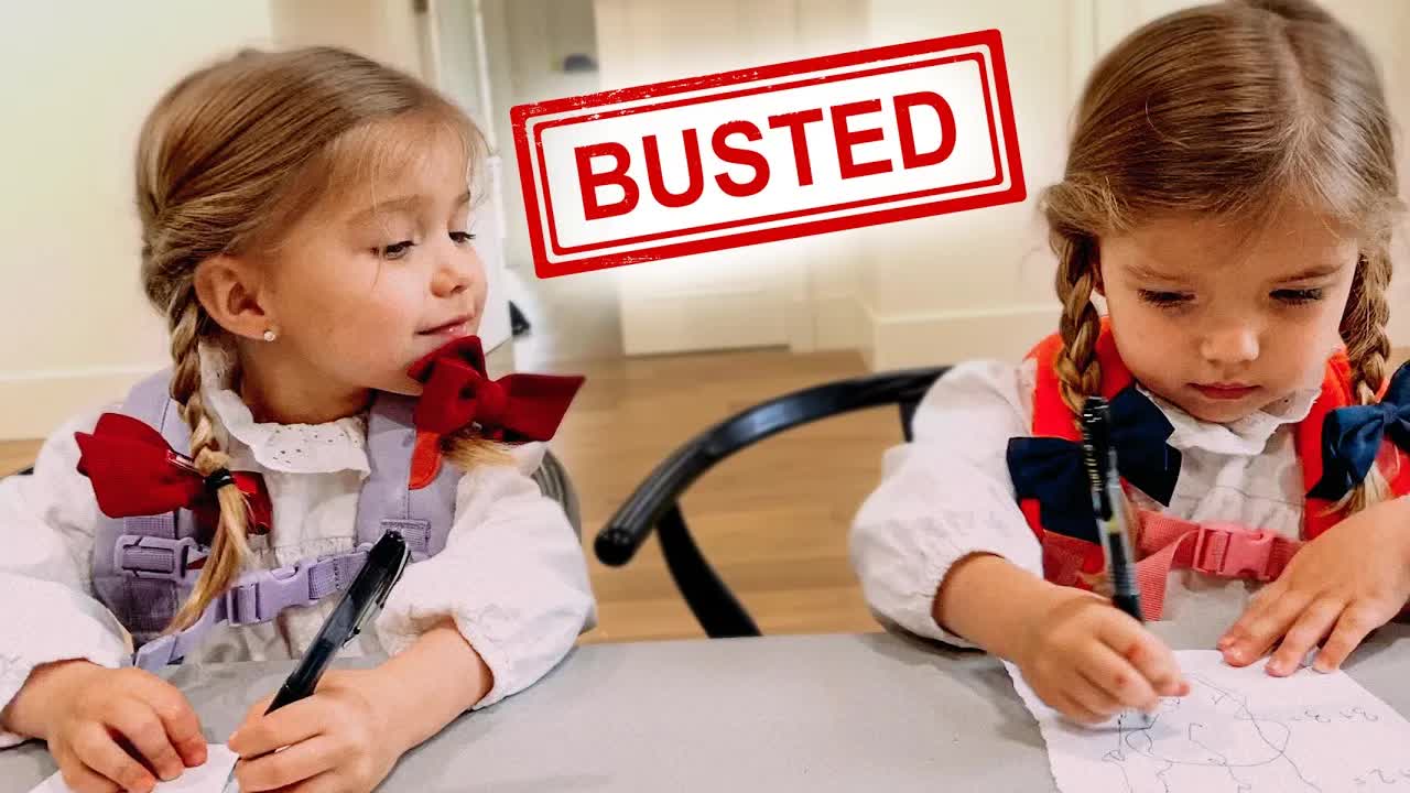 Twins quarantine home school routine *she cheats!*