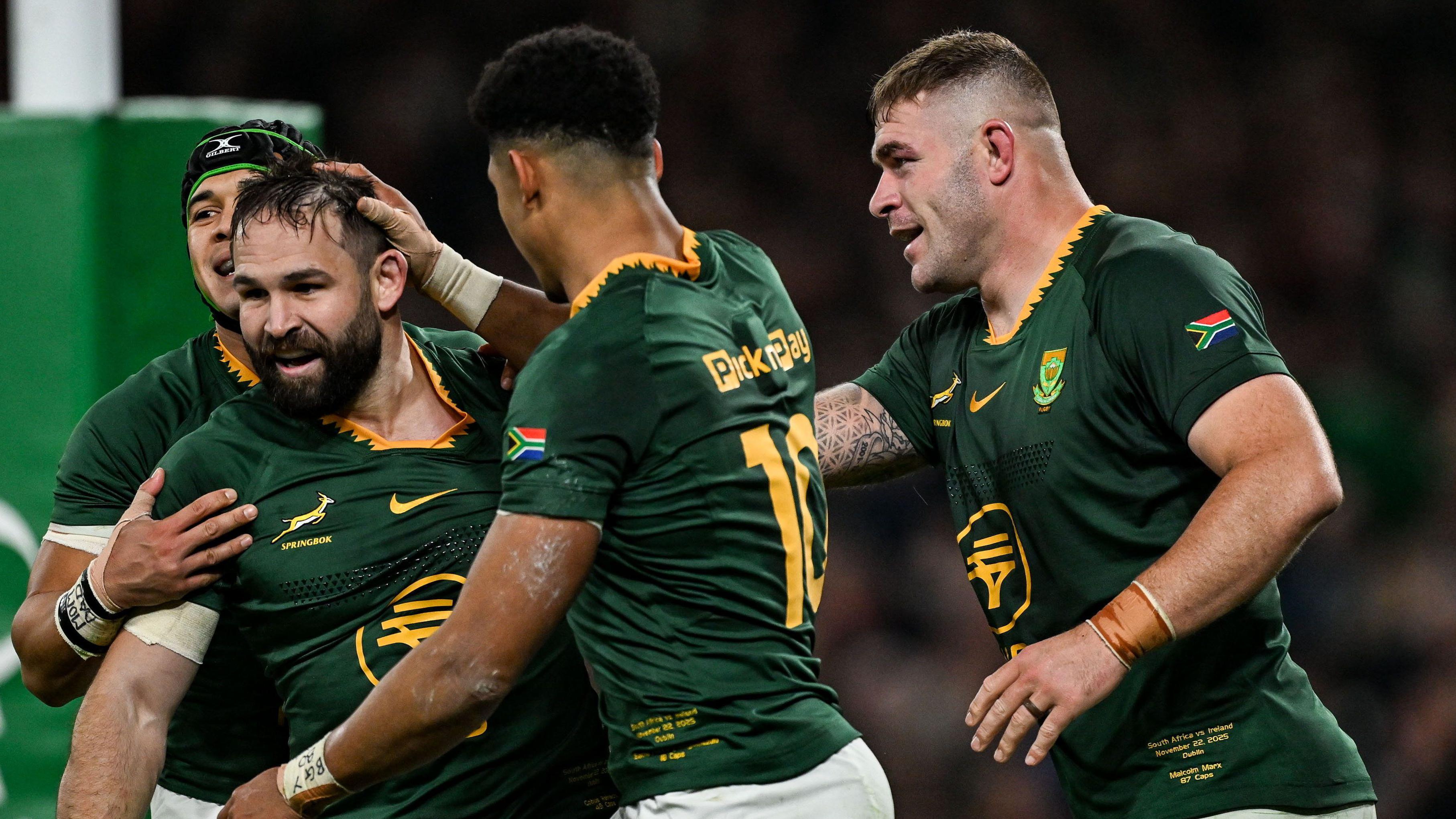 Ireland shown five cards as Boks win chaotic Test