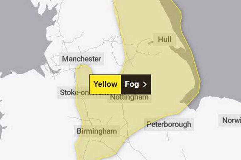 Met Office issues fog weather warning for Greater Manchester and parts ...