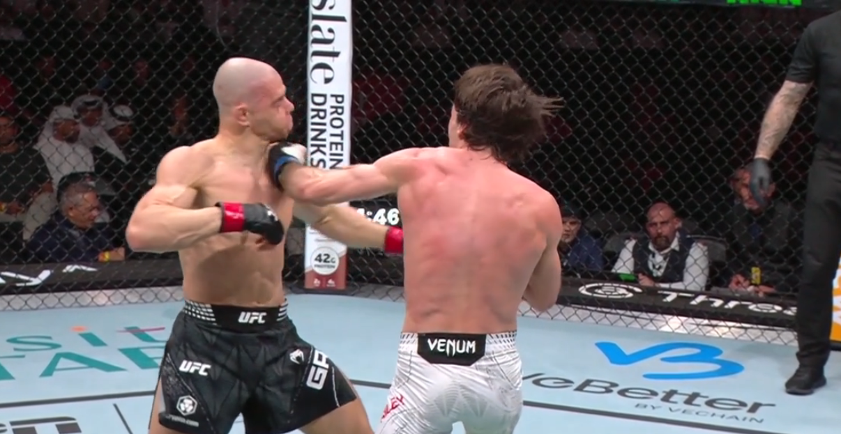 UFC Qatar video: Luke Riley cracks Bogdan Grad to win debut by KO