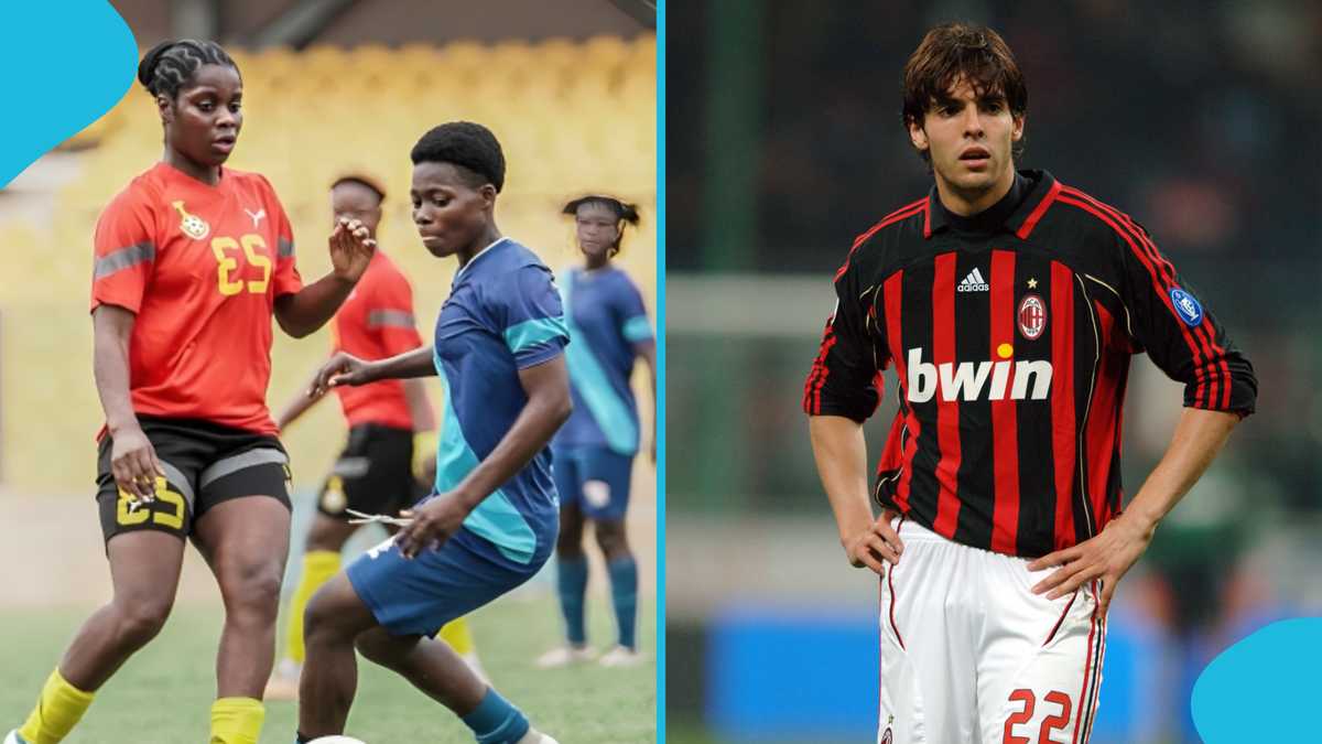 Freda Ayisi stuns fans with a victory over Kaka in two-touch game (Video)