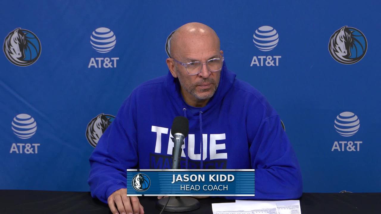 MEM 102, DAL 96: Jason Kidd Postgame Media Availability