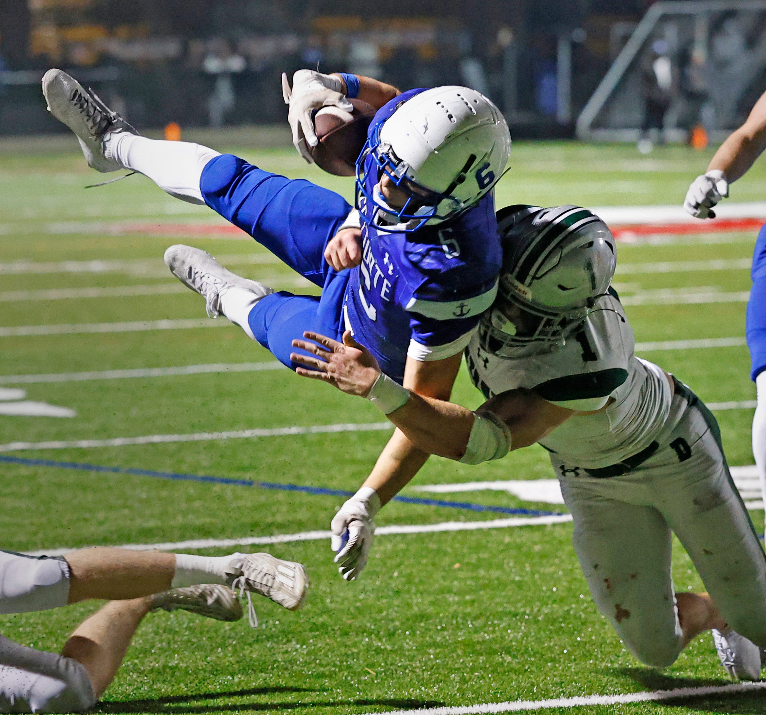 MIAA high school football Super Bowl matchups and semifinal scores