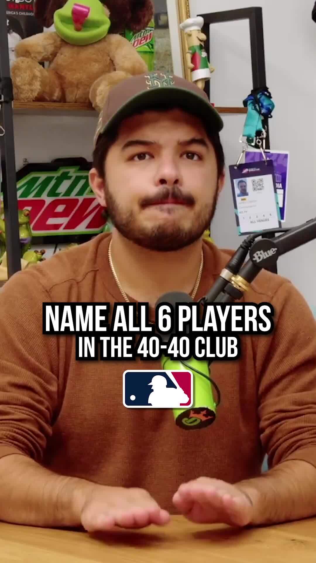 Naming all 6 members of the 40-40 club #MLB #homeruns #stolenbases #trivia